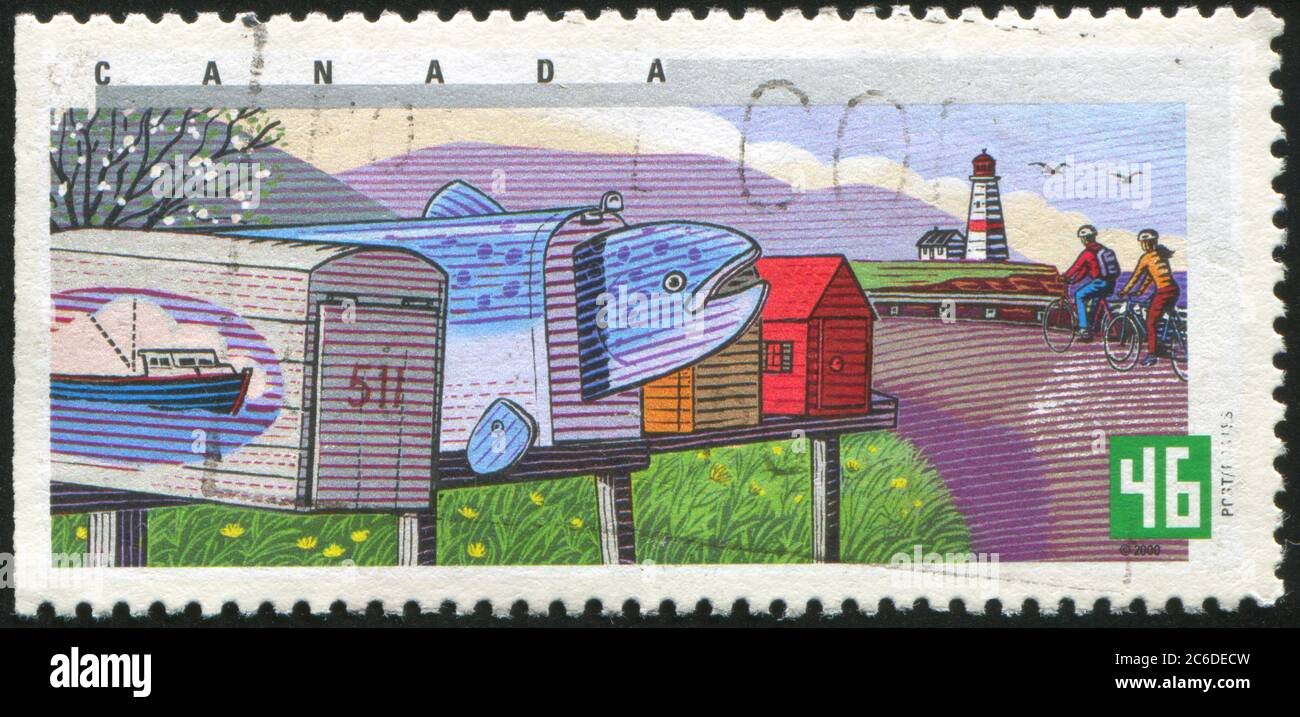 CANADA - CIRCA 2000: stamp printed by Canada, shows Decorated Rural ...