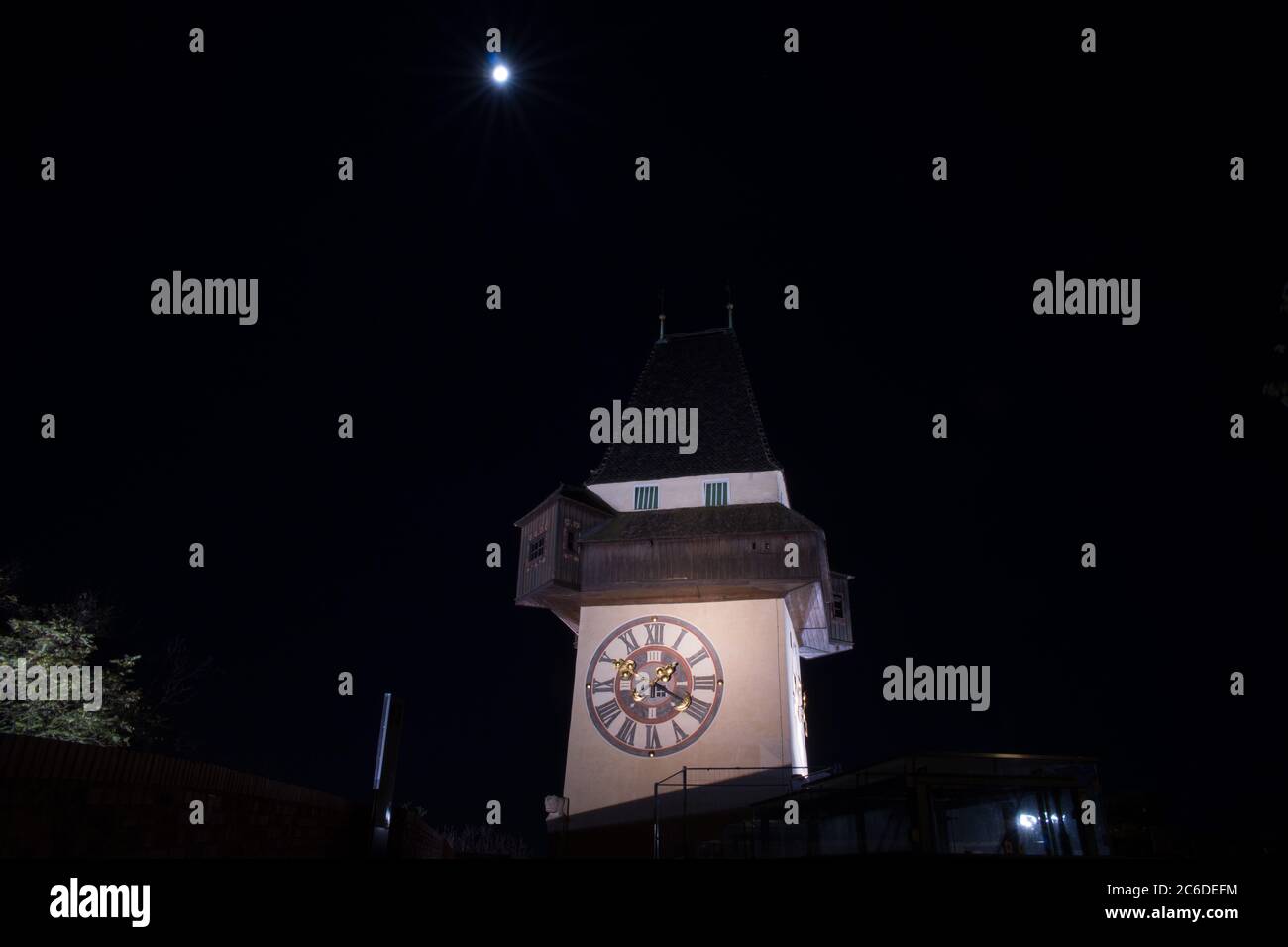 clock tower at night Stock Photo - Alamy