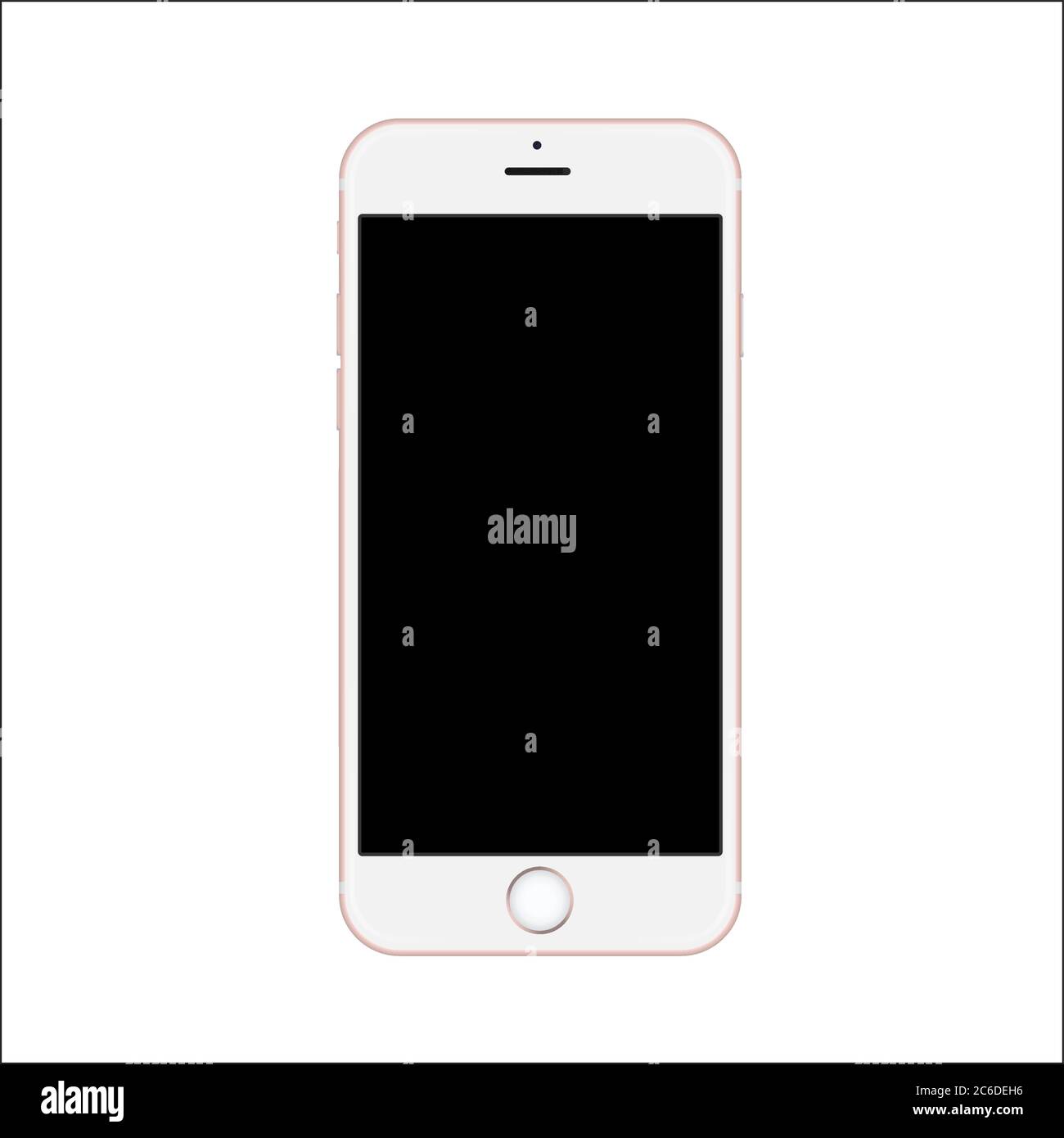 New version of slim smartphone with blank black screen isolated Stock ...