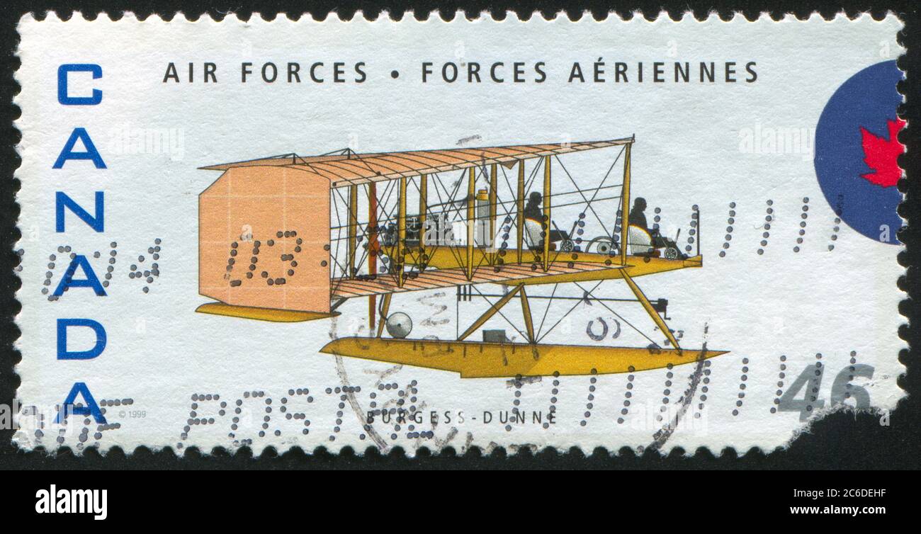 CANADA - CIRCA 1999: stamp printed by Canada, shows aeroplane, Burgess ...