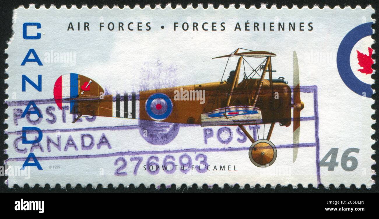 CANADA - CIRCA 1999: stamp printed by Canada, shows aeroplane, Sopwith ...