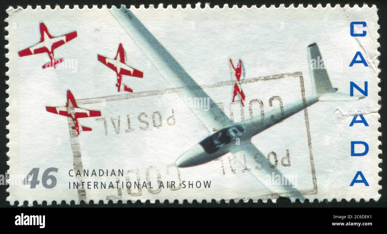 CANADA - CIRCA 1999: stamp printed by Canada, shows aeroplane, circa ...
