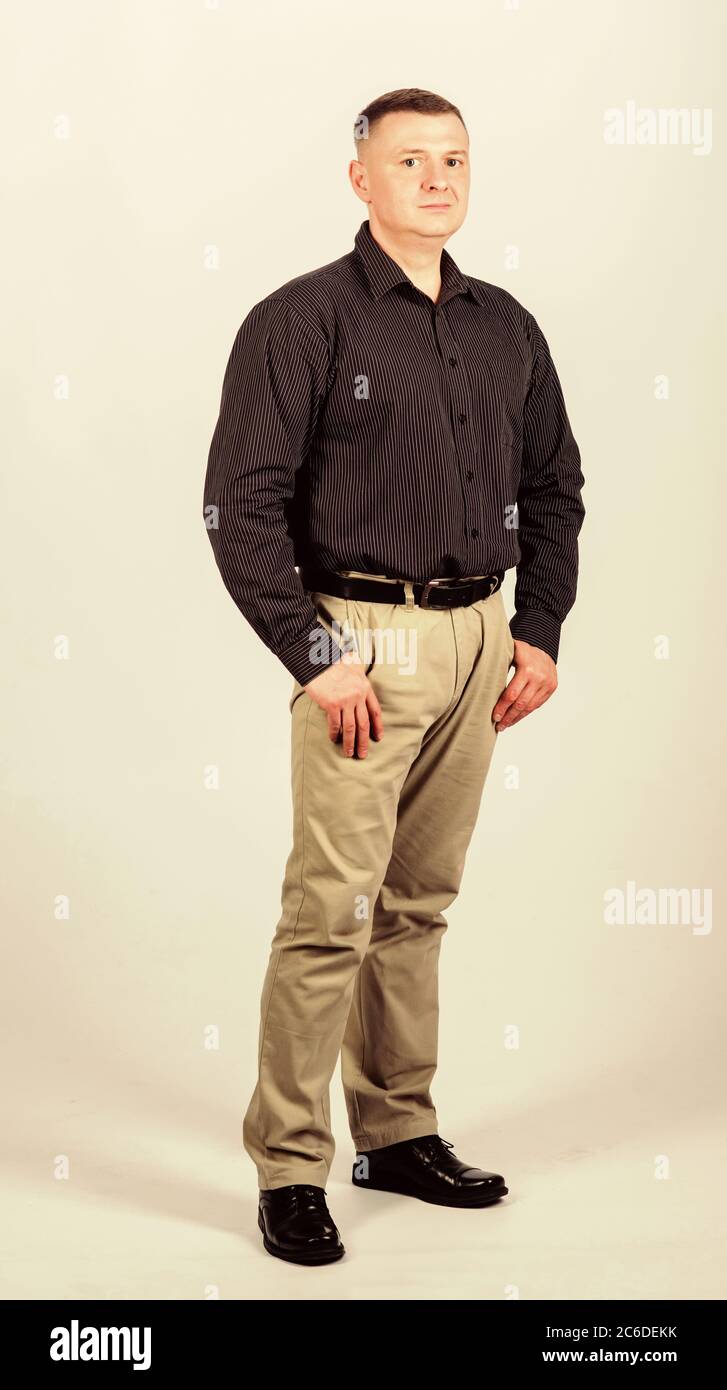 Man regular caucasian appearance wear formal clothes. Male fashion ...