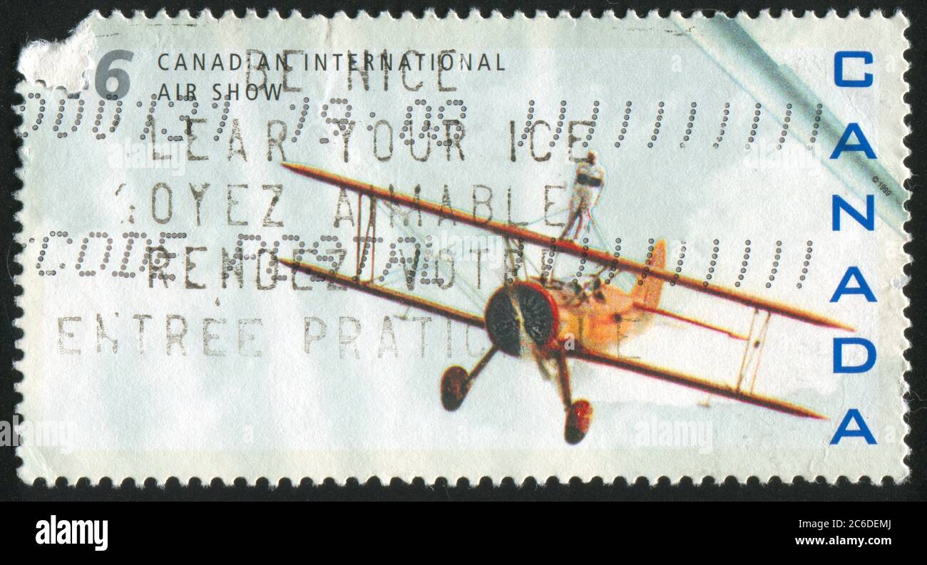 CANADA - CIRCA 1999: stamp printed by Canada, shows aeroplane, circa ...