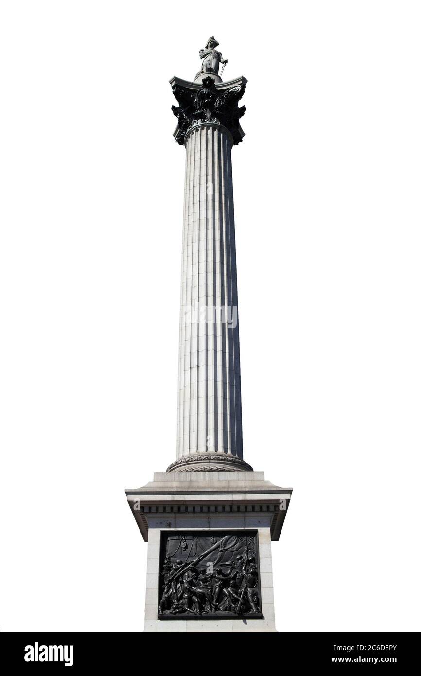 Nelson’s Column in the centre of Trafalgar Square, London, England, UK ...