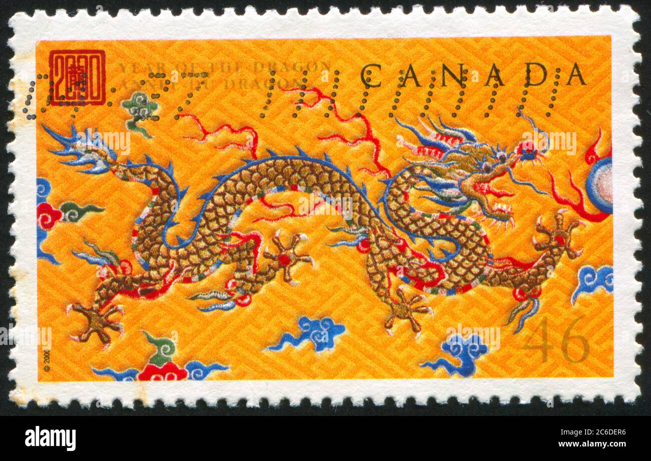 CANADA - CIRCA 2000: stamp printed by Canada, shows New Year 2000 (Year ...