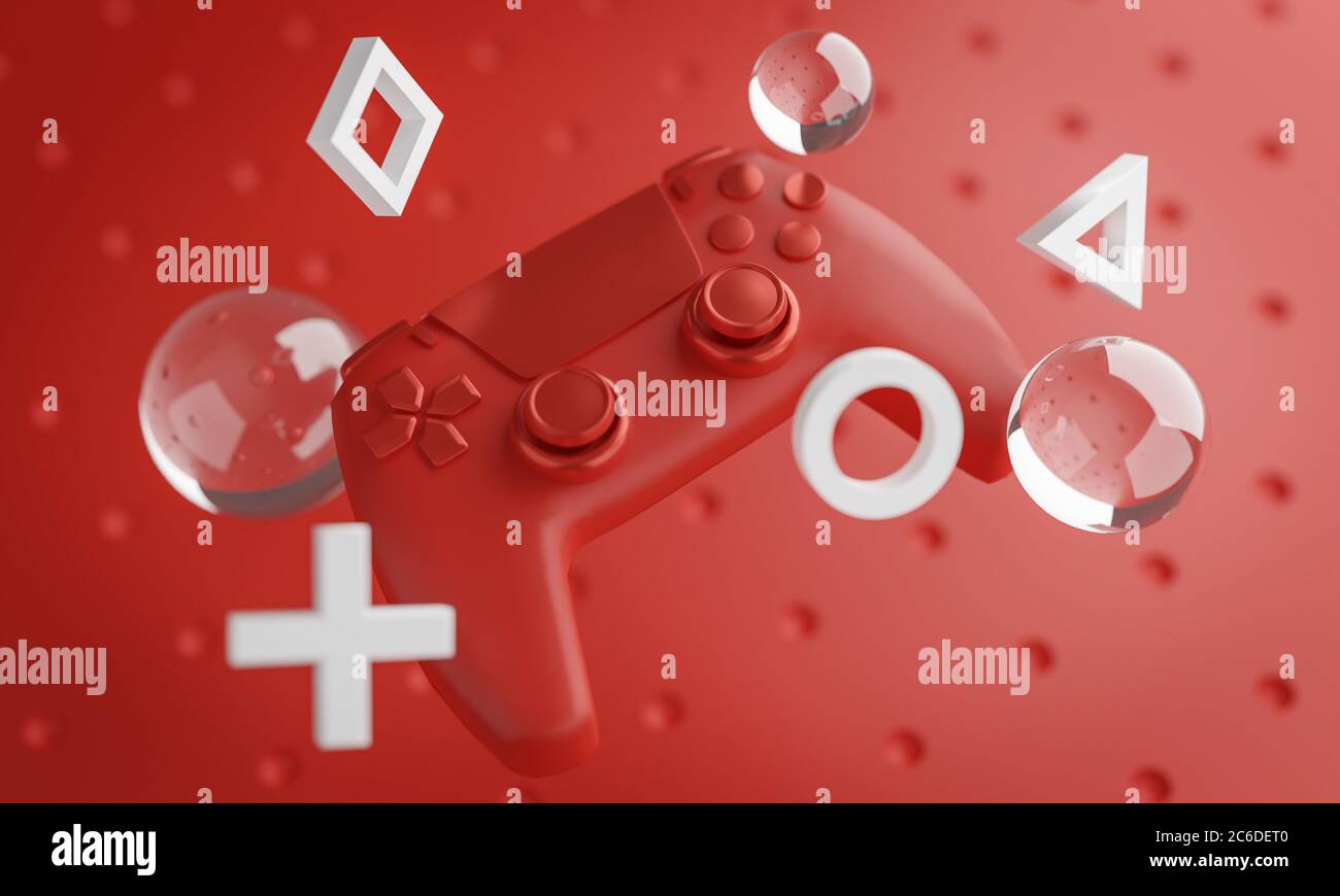 Digital art red gamepad hi-res stock photography and images - Alamy