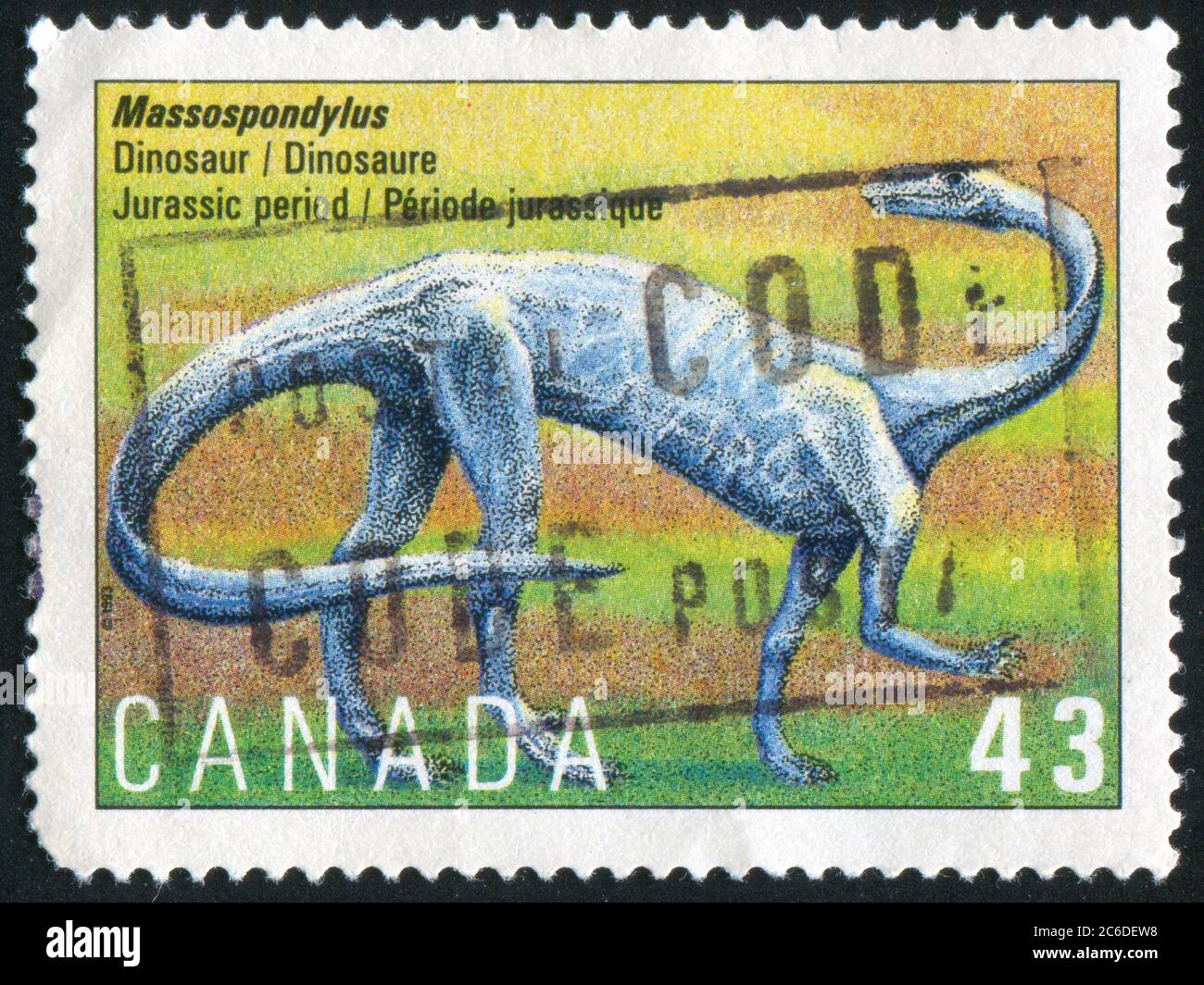 CANADA - CIRCA 1993: stamp printed by Canada, shows Dinosaurs ...