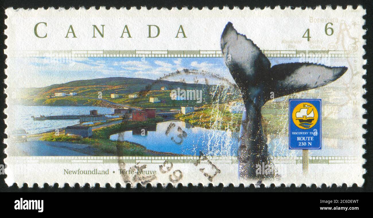 CANADA - CIRCA 1999: stamp printed by Canada, shows Dyscovery Trail ...