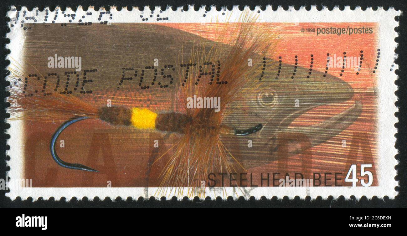 CANADA - CIRCA 1998: stamp printed by Canada, shows Fly Fishing in ...