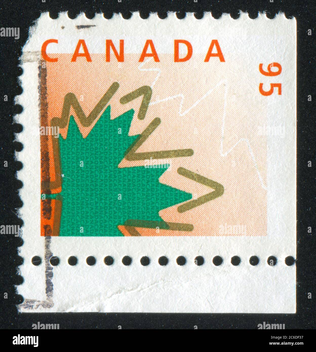 Maple leaf postage stamp canada hi-res stock photography and images - Alamy