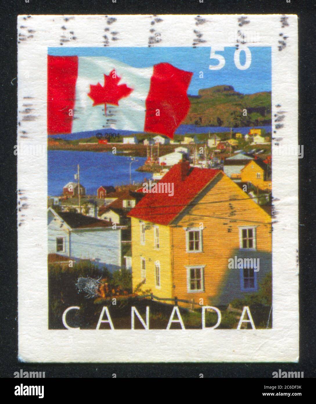CANADA - CIRCA 2004: stamp printed by Canada, shows Flag and Durell ...