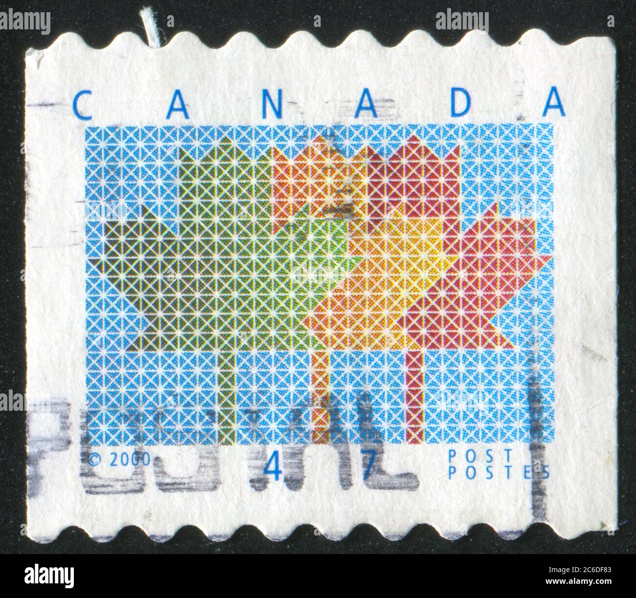 CANADA - CIRCA 2000: stamp printed by Canada, shows Maple Leaves, circa ...