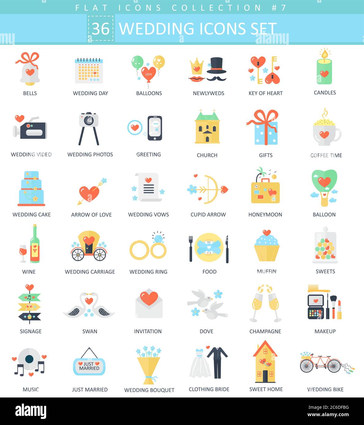 Bridal bouquet set Stock Vector Images - Alamy