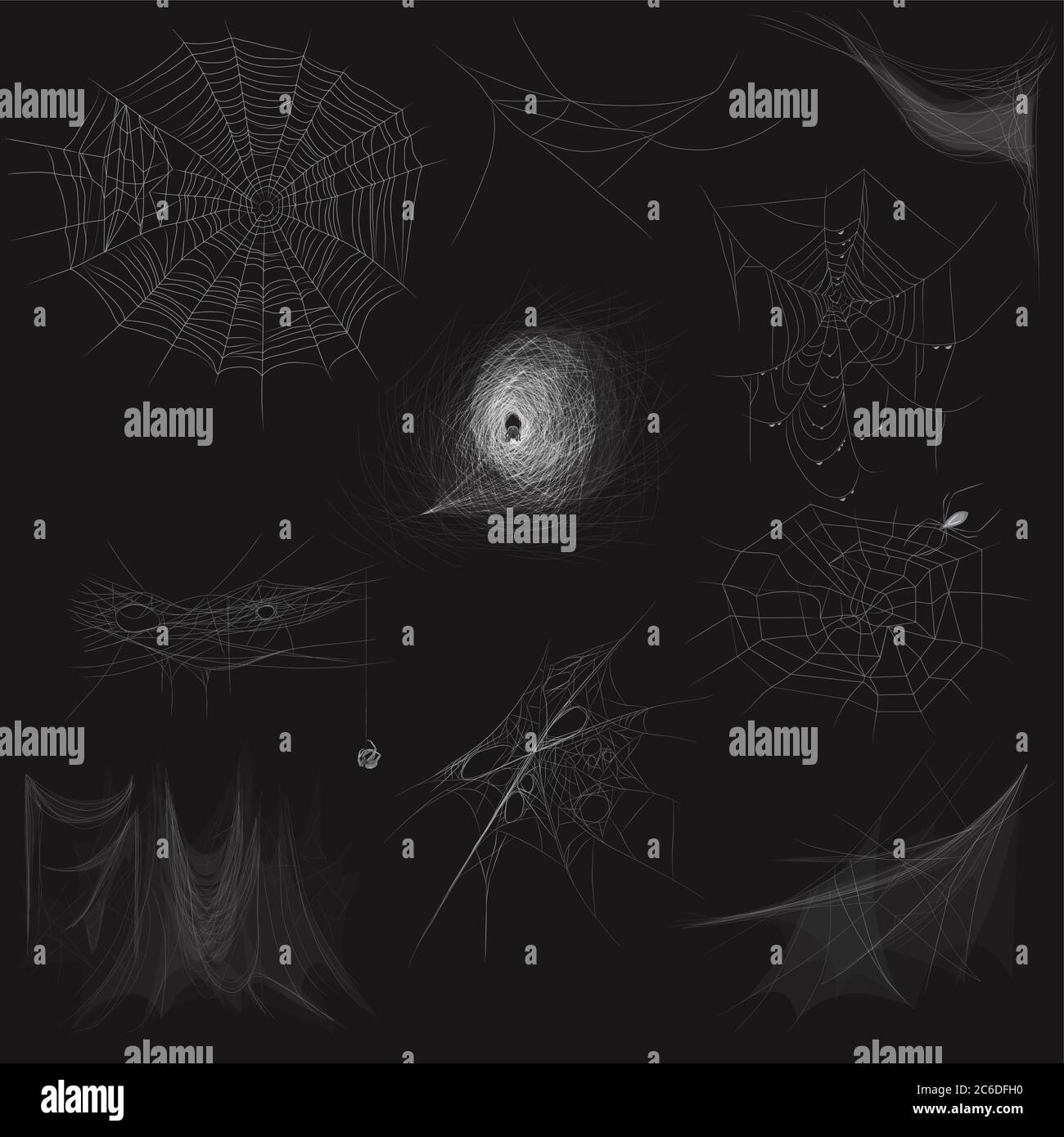 High quality set of spider web concept. Vector illustration Stock ...