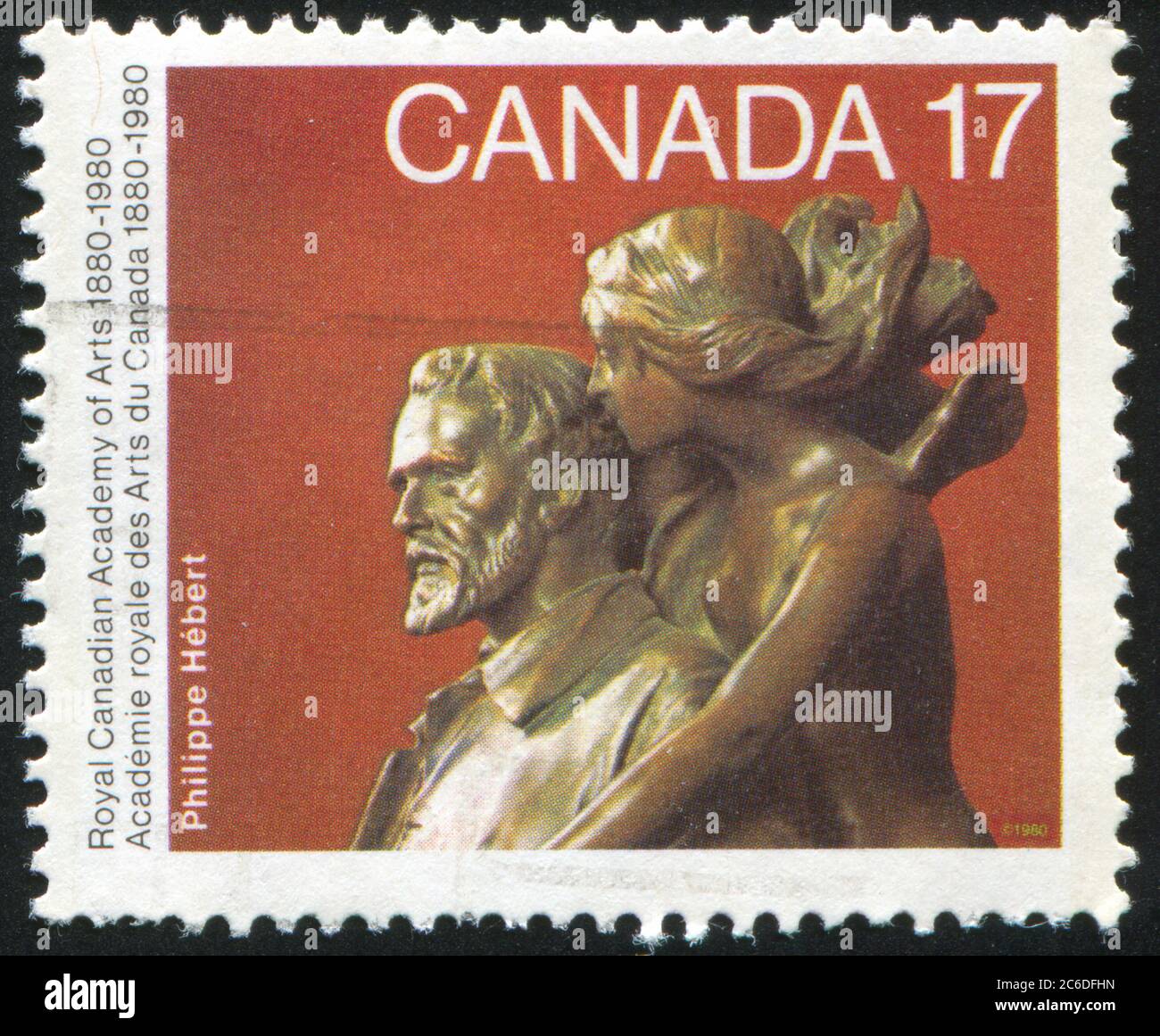 CANADA - CIRCA 1980: stamp printed by Canada, shows Inspiration, bronze ...