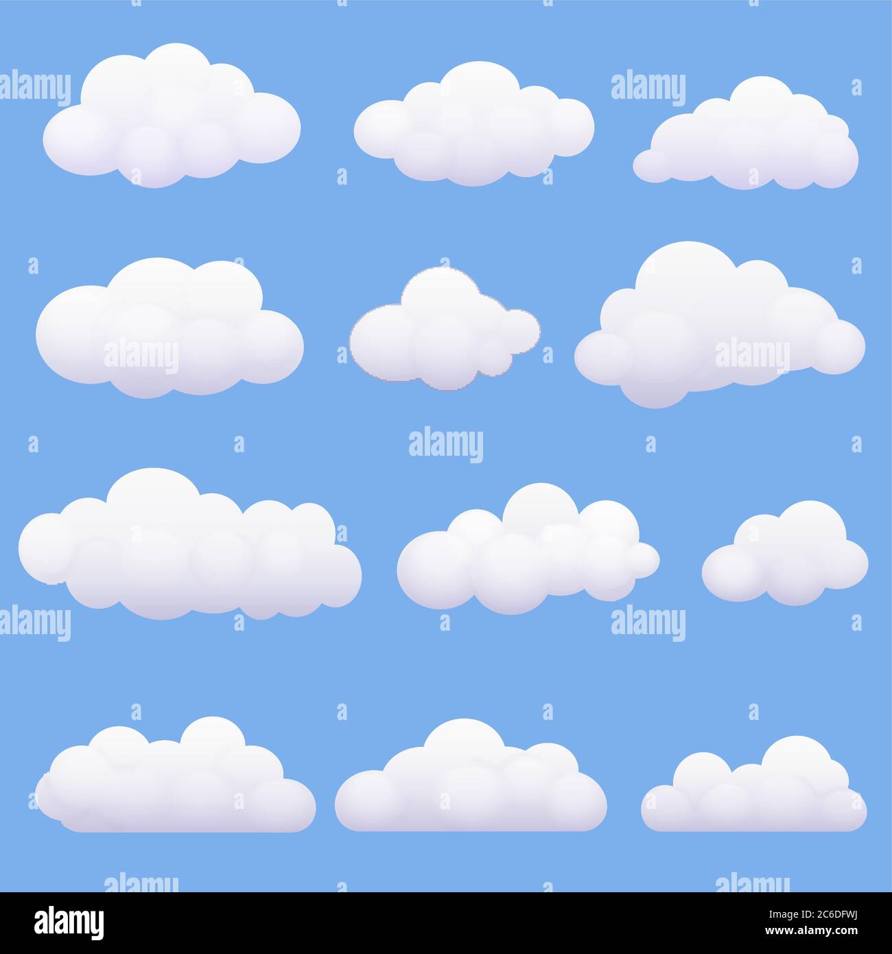 Cloudscape soft clouds in Stock Vector Images - Alamy