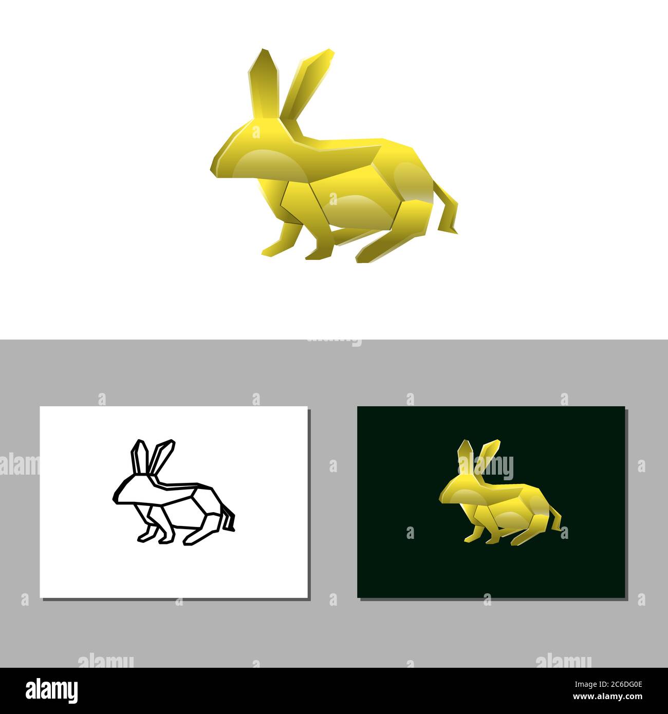 rabbit vector design template illustration Stock Vector Image & Art - Alamy