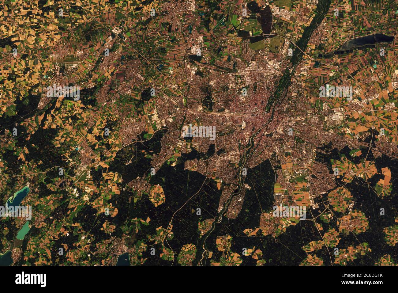 Satellite image of Munich, Germany Stock Photo - Alamy