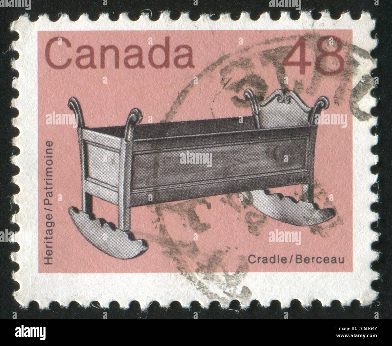 CANADA - CIRCA 1985: stamp printed by Canada, shows Cradle, circa 1985 ...