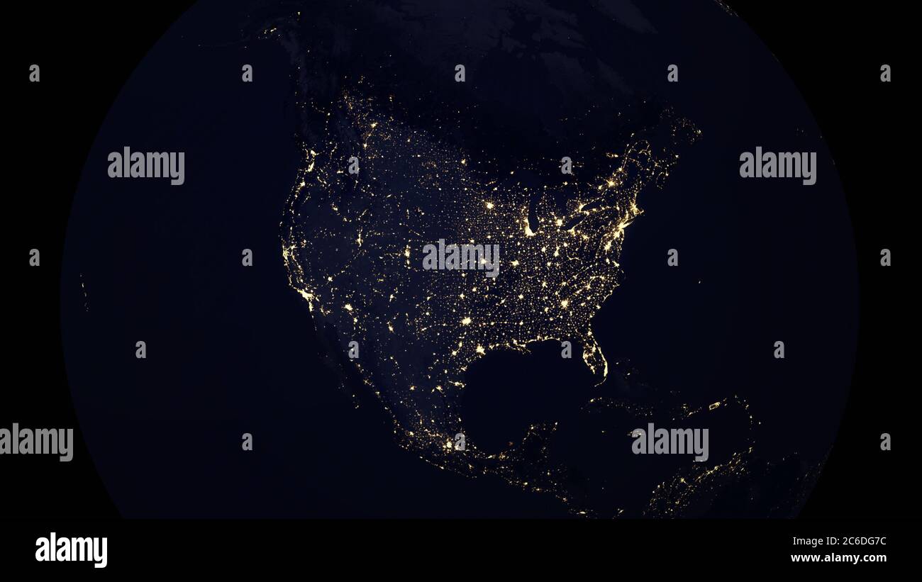 Nasa Night Lights Usa