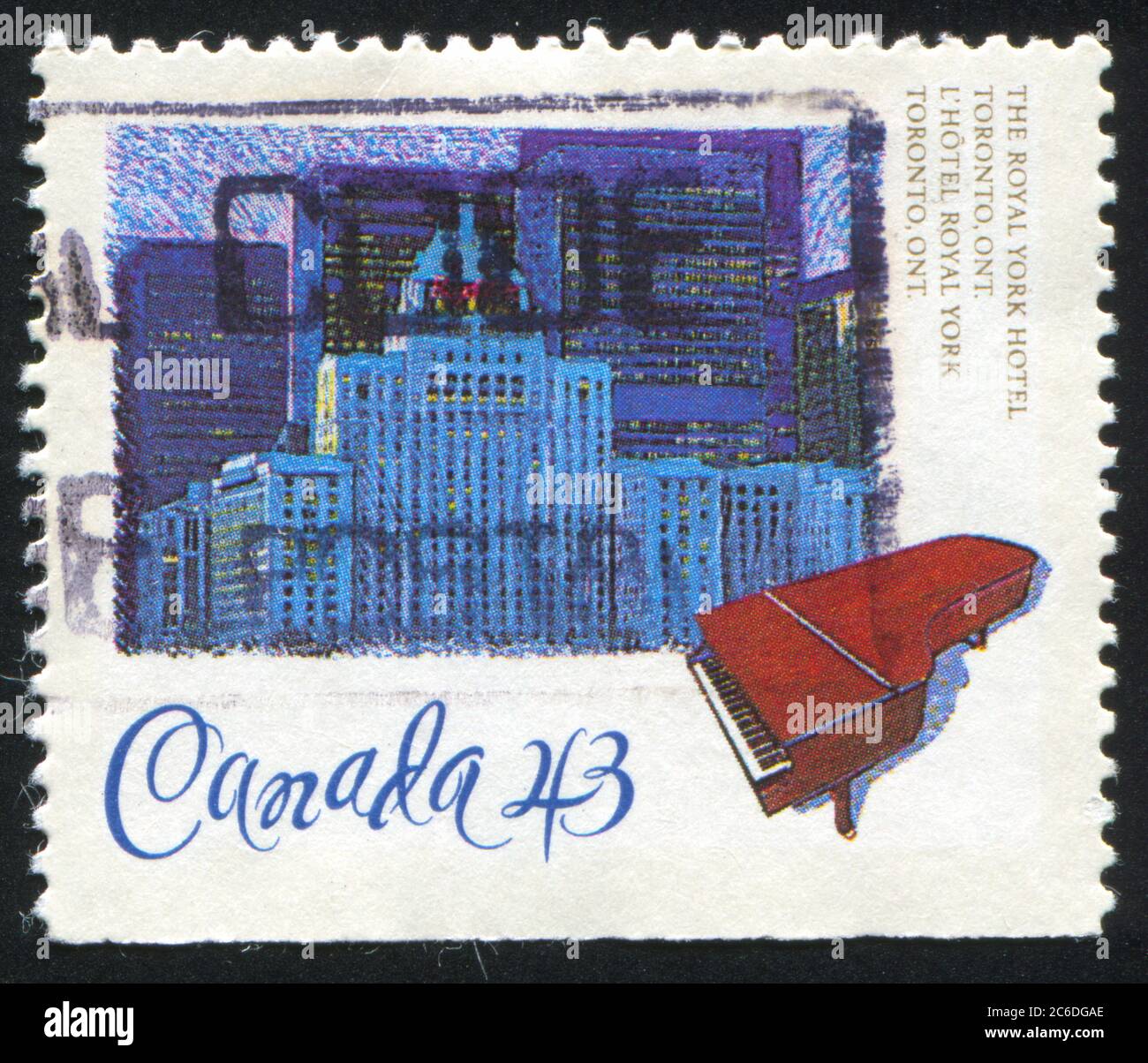 CANADA - CIRCA 1993: stamp printed by Canada, shows Royal York hotel ...