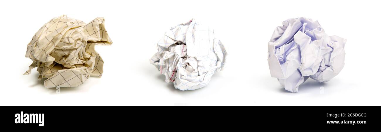 crumpled discarded paper Stock Photo - Alamy