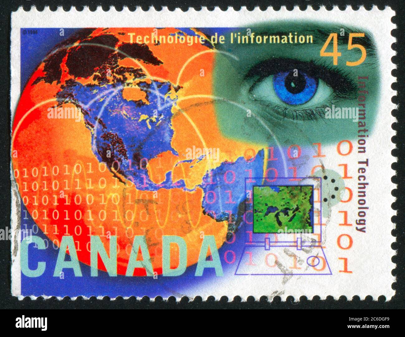 CANADA - CIRCA 1996: stamp printed by Canada, shows Information ...
