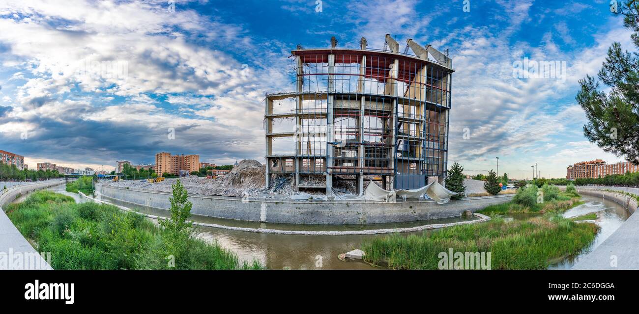 Gigapan panorama of the stadium remains in Madrid Stock Photo - Alamy