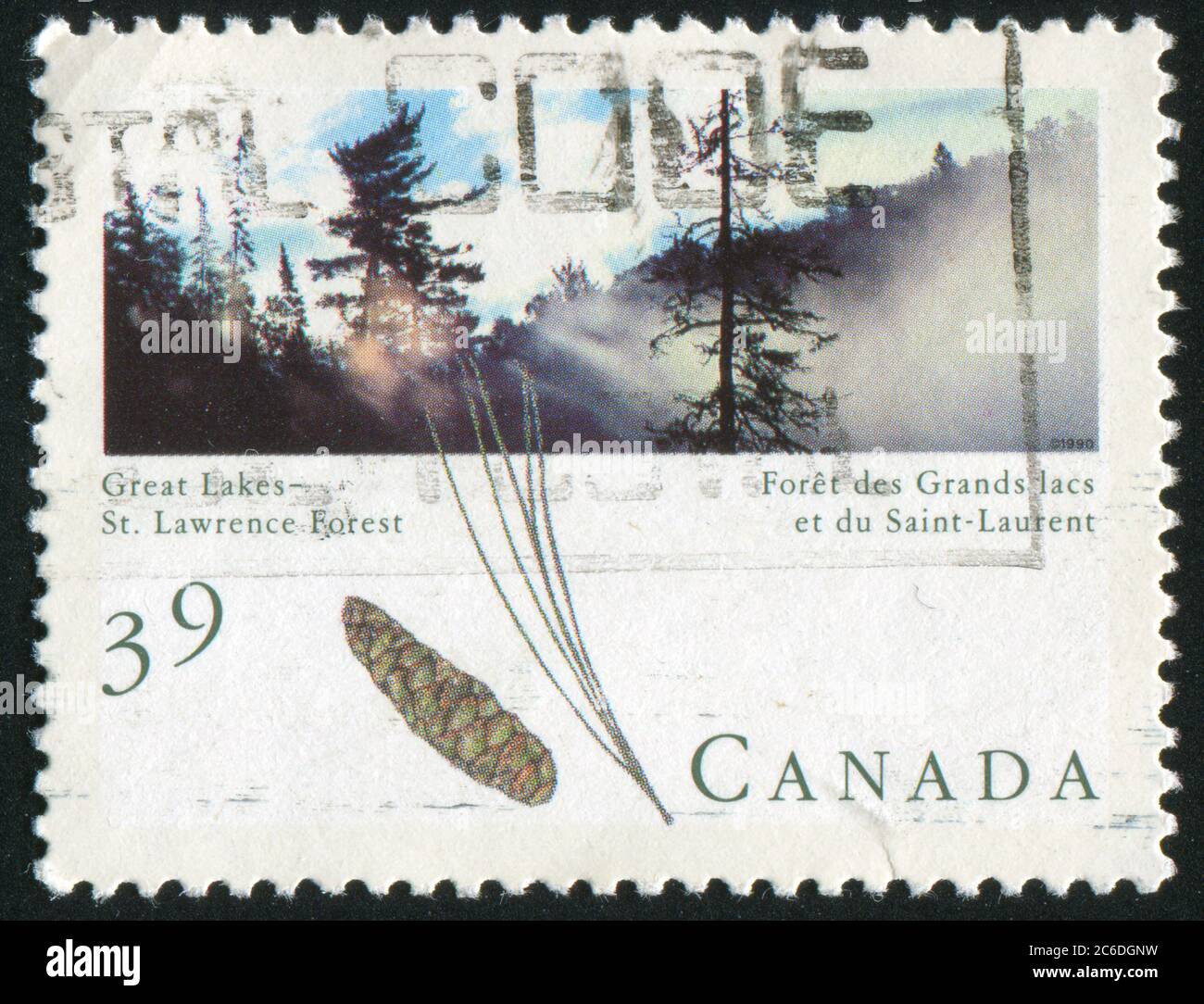CANADA - CIRCA 1990: stamp printed by Canada, shows Great Lakes-St ...