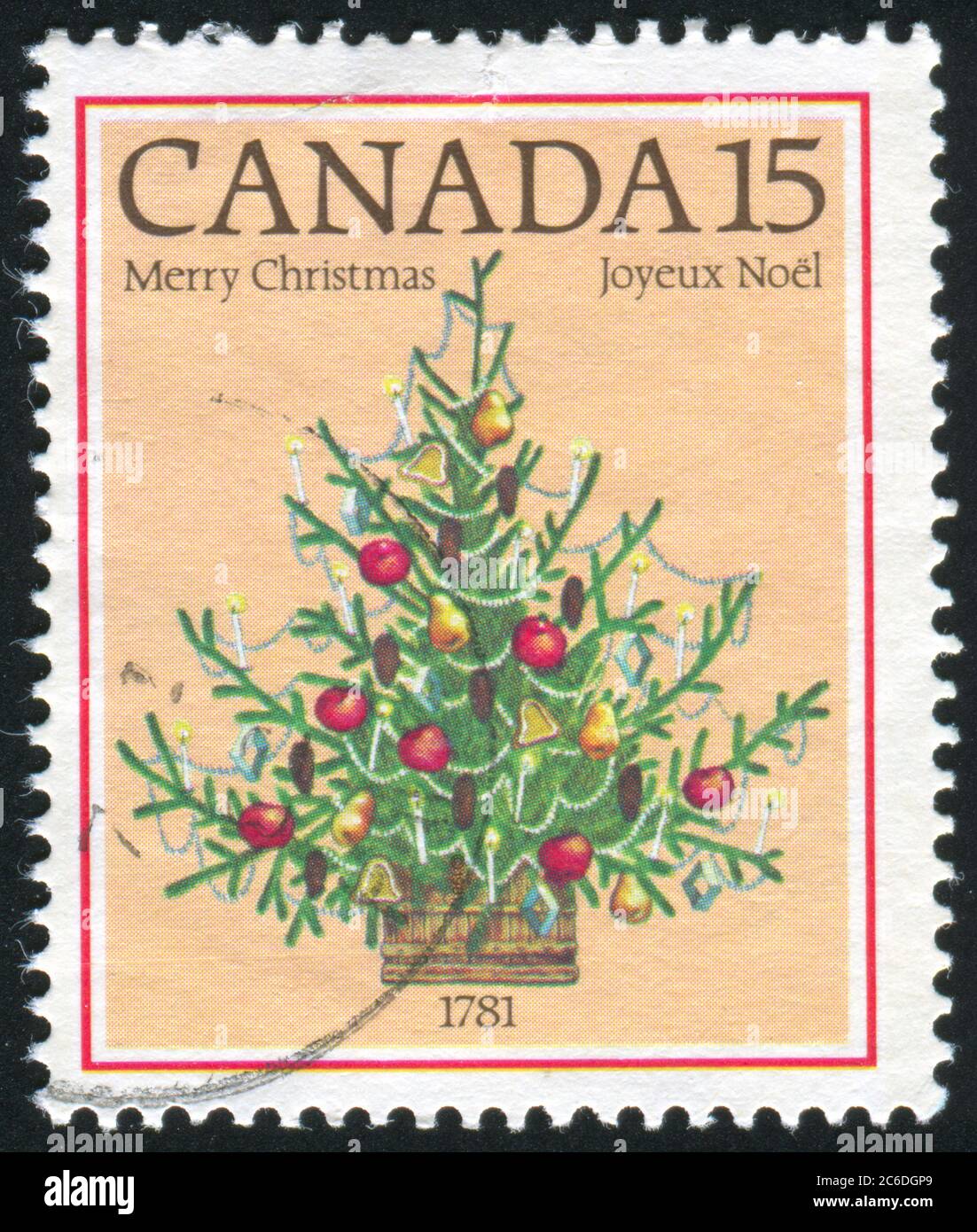 CANADA - CIRCA 1981: stamp printed by Canada, shows Christmas ...