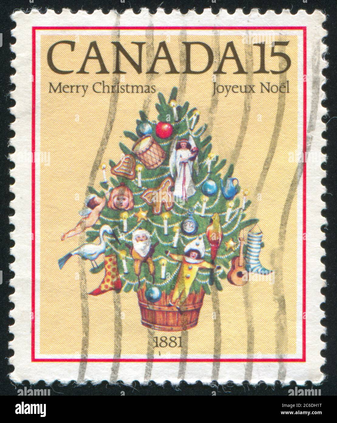 CANADA - CIRCA 1981: stamp printed by Canada, shows Christmas ...