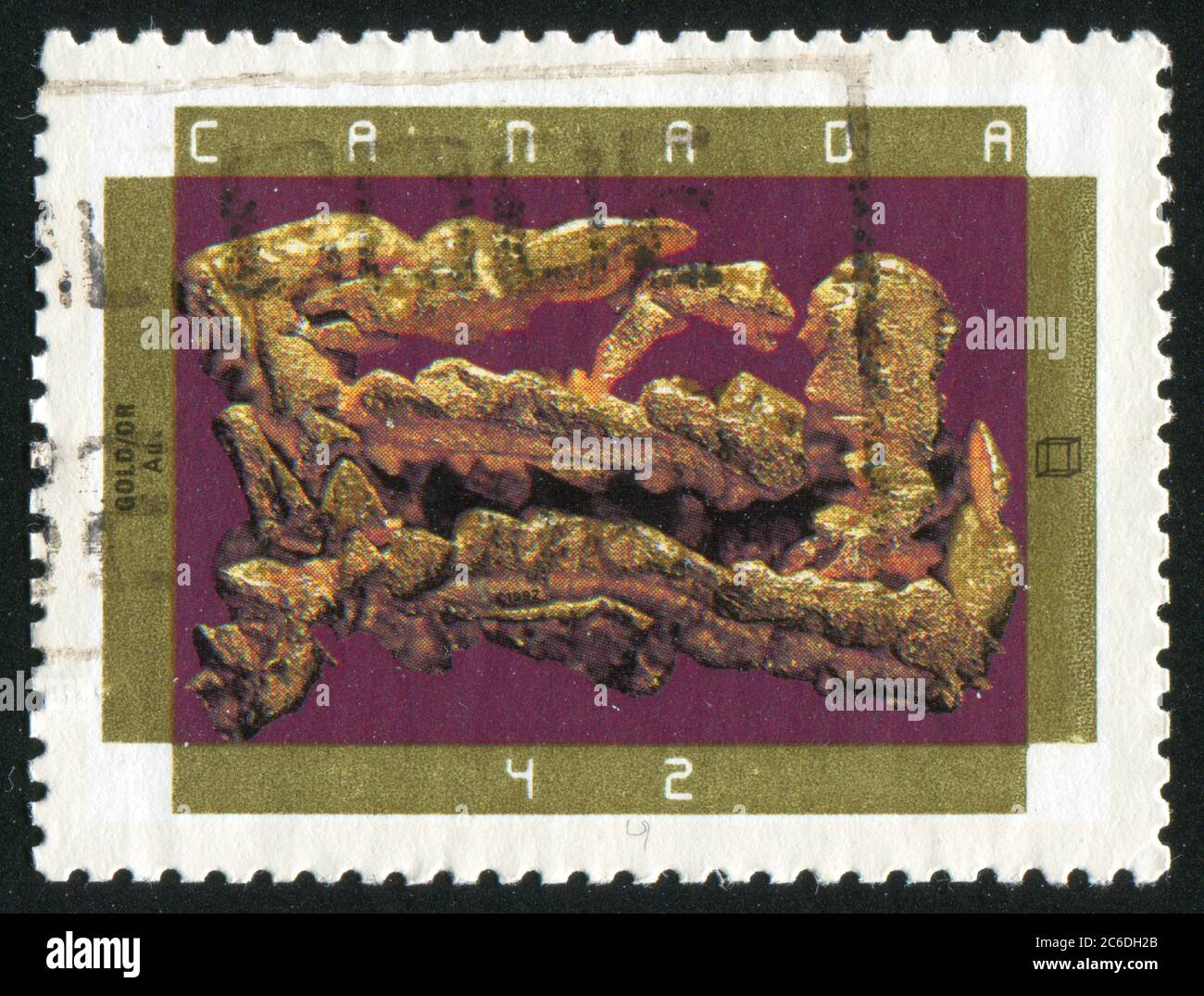 Canada postage stamp gold hi-res stock photography and images - Alamy