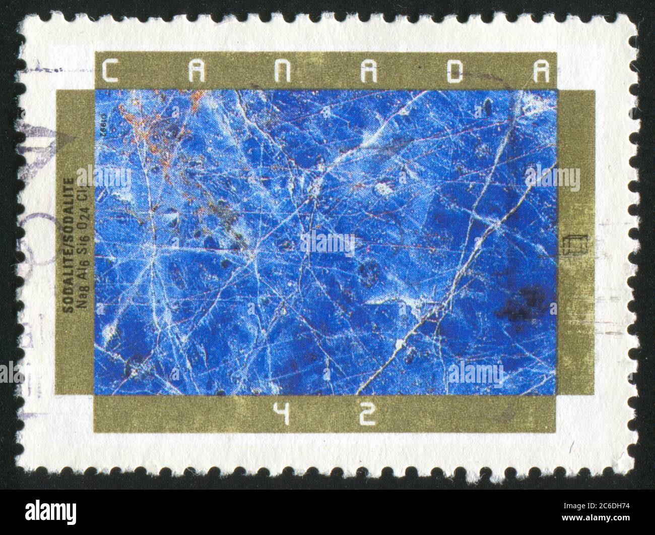 CANADA - CIRCA 1992: stamp printed by Canada, shows Minerals, Sodalite ...