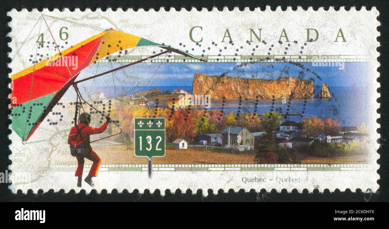 CANADA - CIRCA 1999: stamp printed by Canada, shows Gaspe Peninsula ...