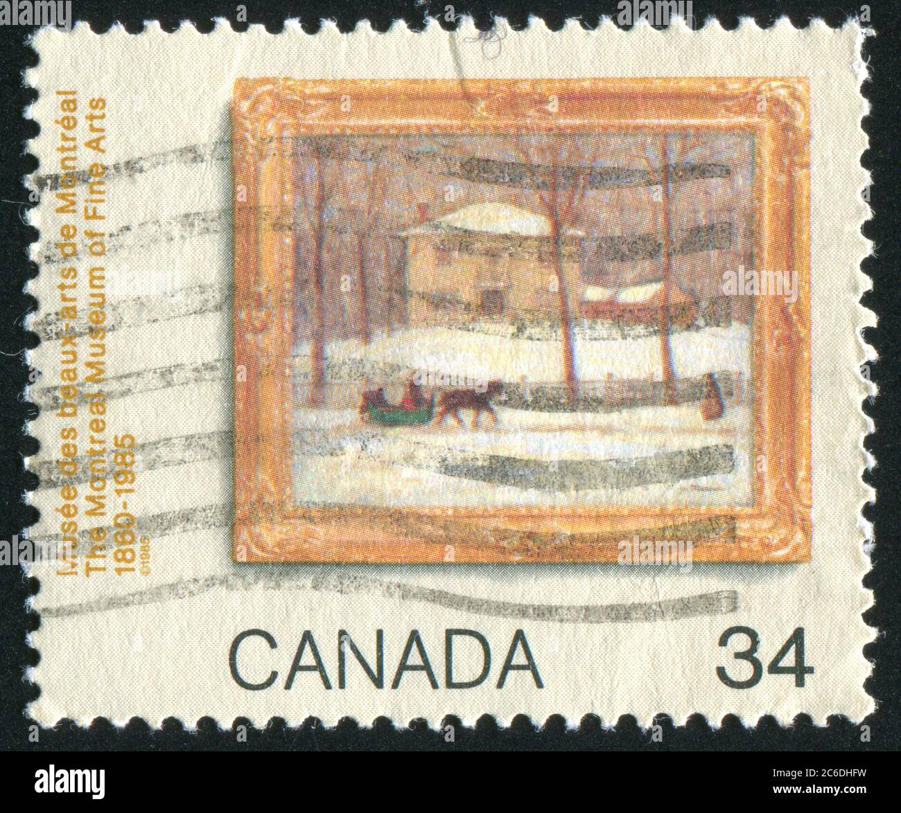 CANADA - CIRCA 1985: stamp printed by Canada, shows Old Holton House ...