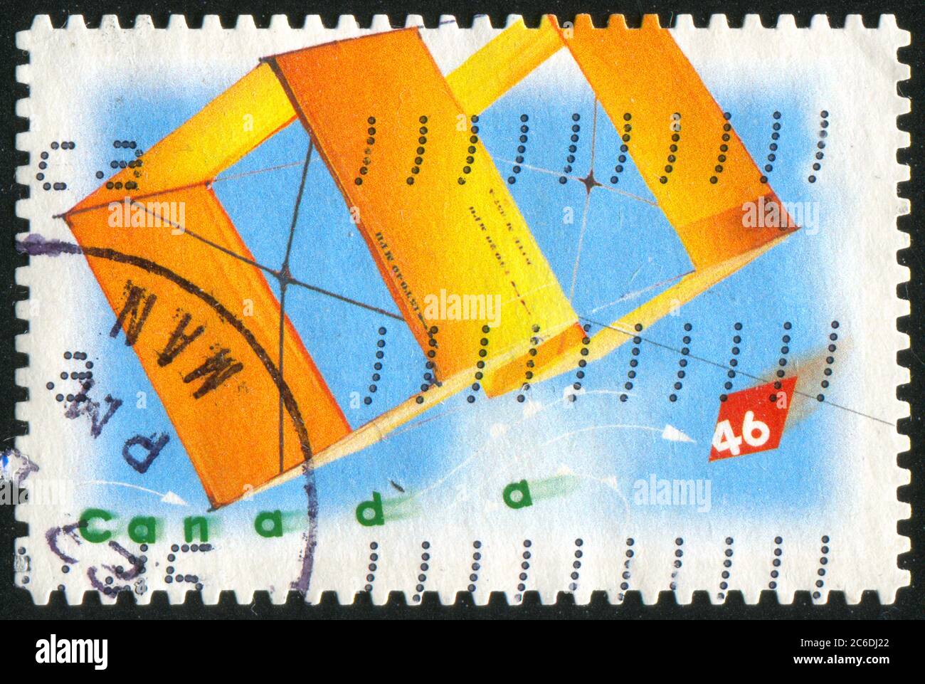 CANADA - CIRCA 1999: stamp printed by Canada, shows Kites, Gibson Girl ...