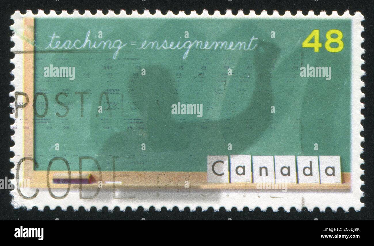 CANADA - CIRCA 2002: stamp printed by Canada, shows World Teacher's Day ...