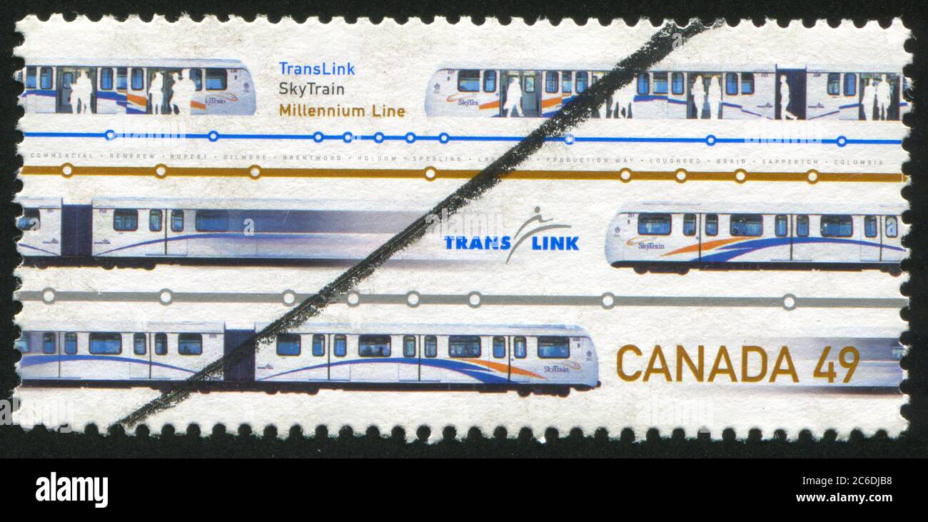 CANADA - CIRCA 2004: stamp printed by Canada, shows Urban Transit and ...