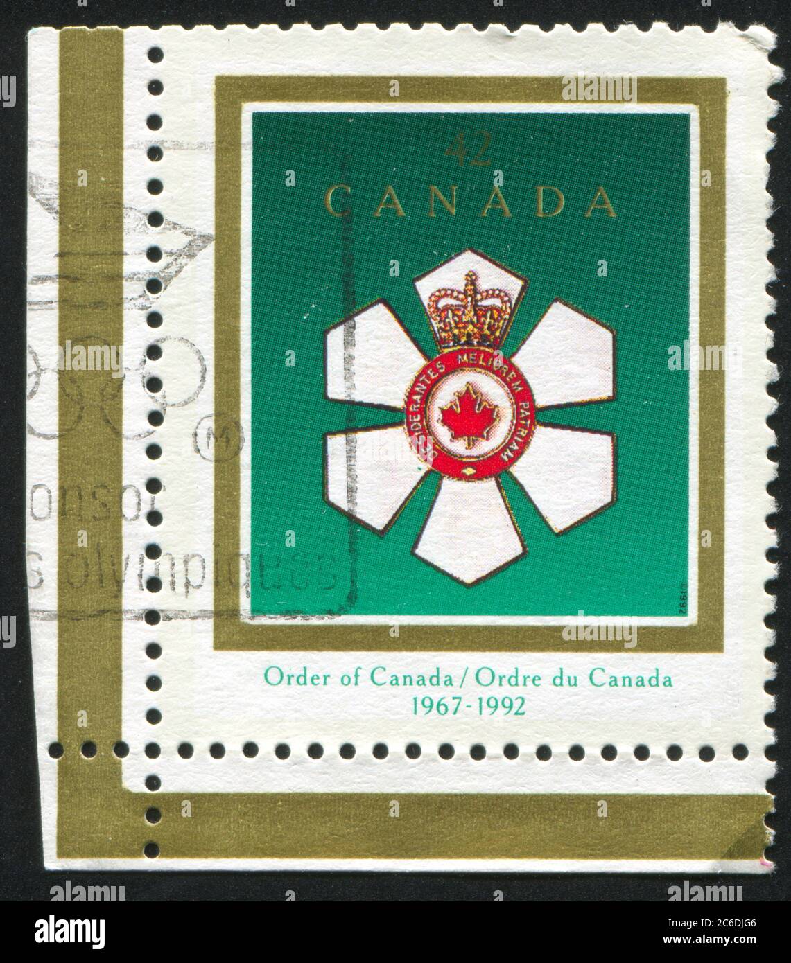 CANADA - CIRCA 1992: stamp printed by Canada, shows Order of Canada ...