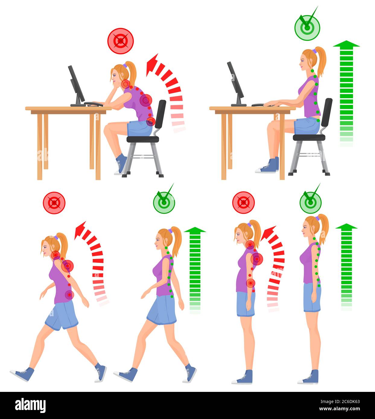 Wrong sitting posture hi-res stock photography and images - Alamy