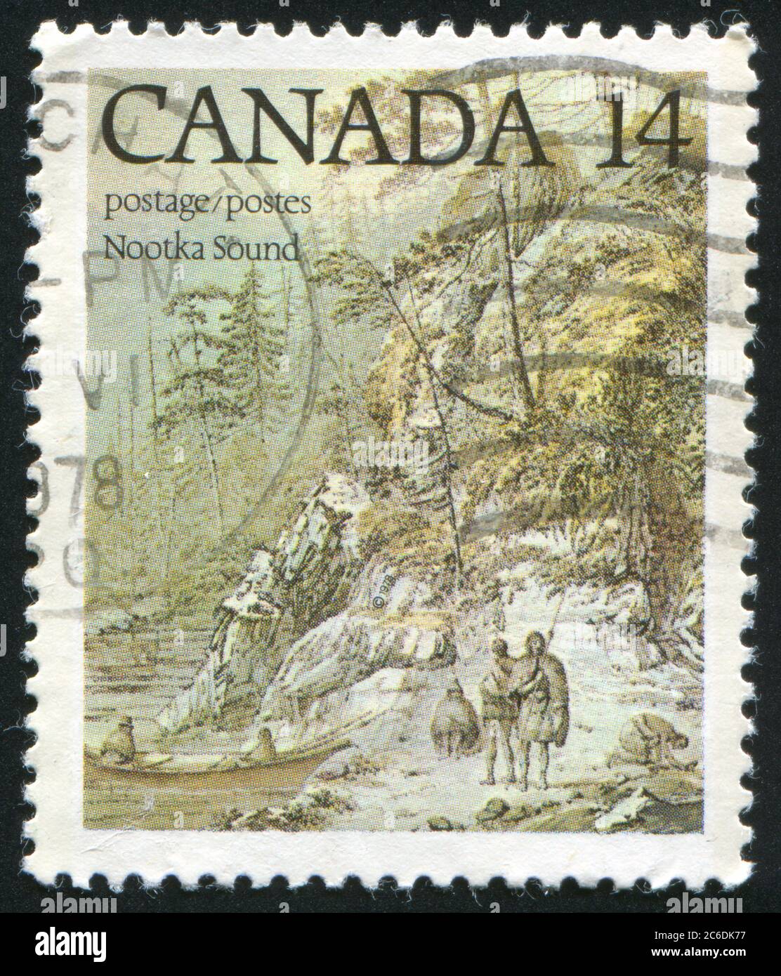 CANADA - CIRCA 1978: stamp printed by Canada, shows Nootka Sound, by ...