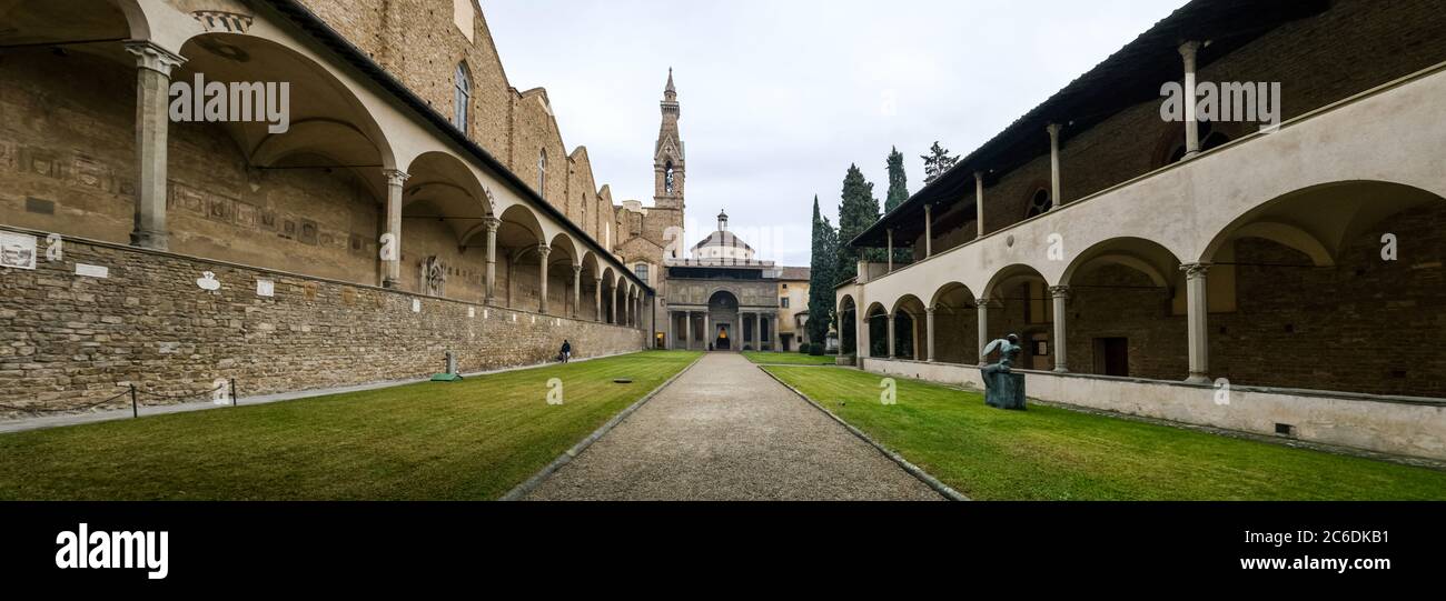 Florence, Italy. The Pazzi chapel, designed by Filippo Brunelleschi in ...