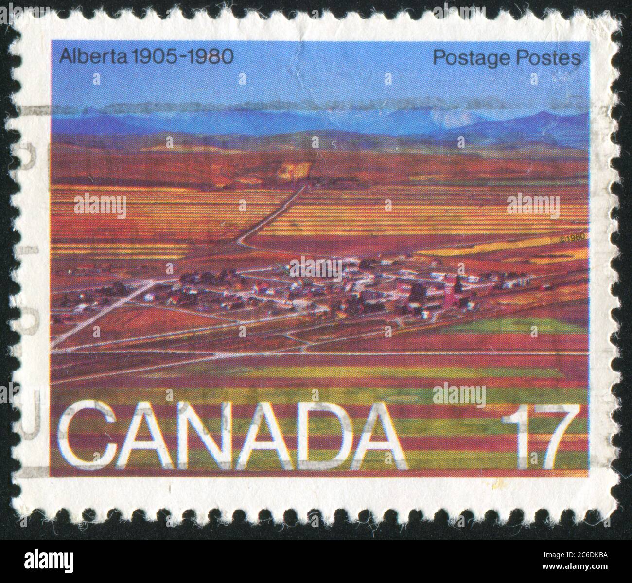 CANADA - CIRCA 1980: stamp printed by Canada, shows Strip mining and ...