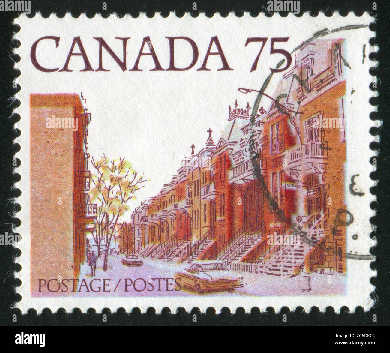 CANADA - CIRCA 1980: stamp printed by Canada, shows Old houses, eastern ...