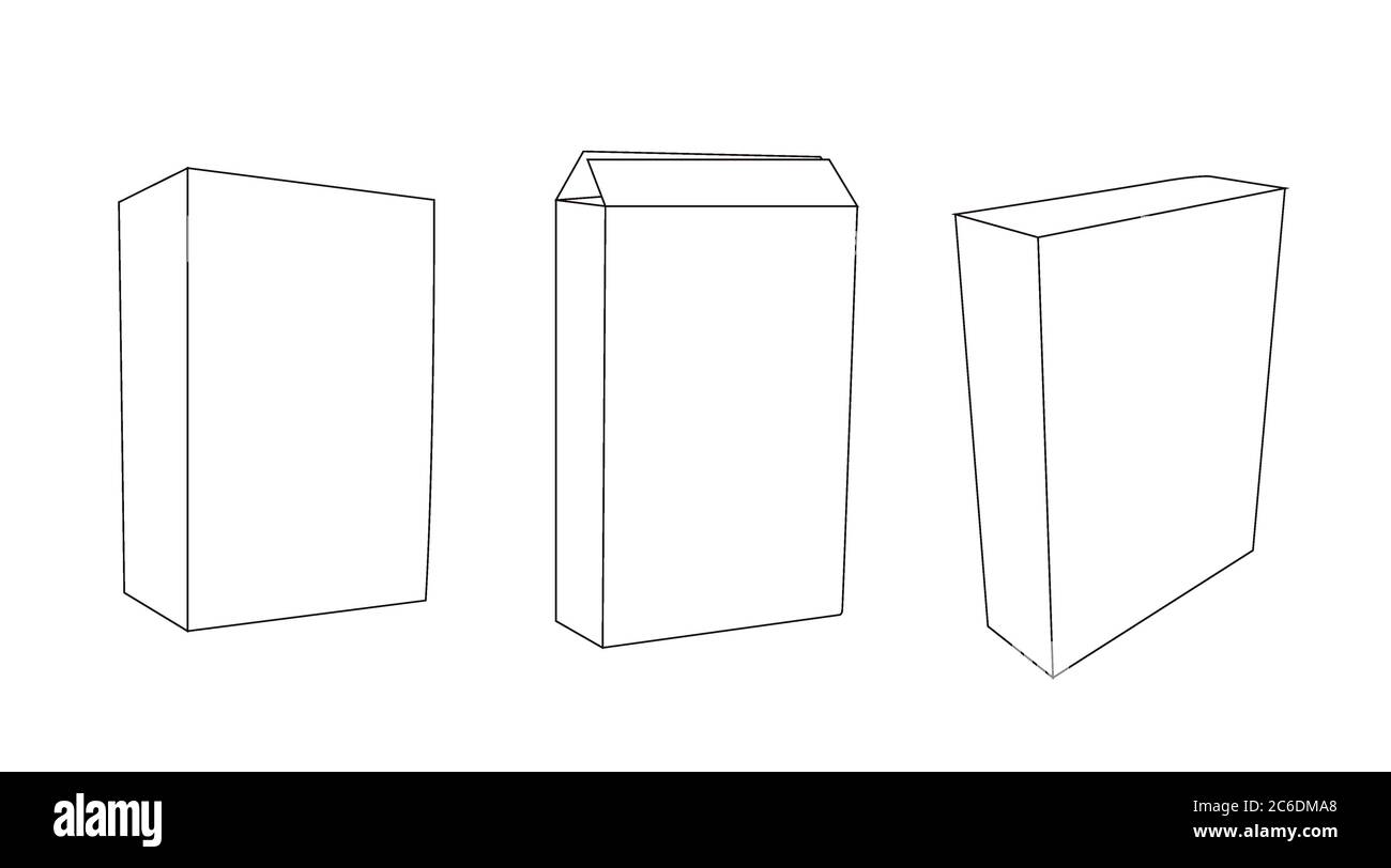 Blank Cereal Box Blue