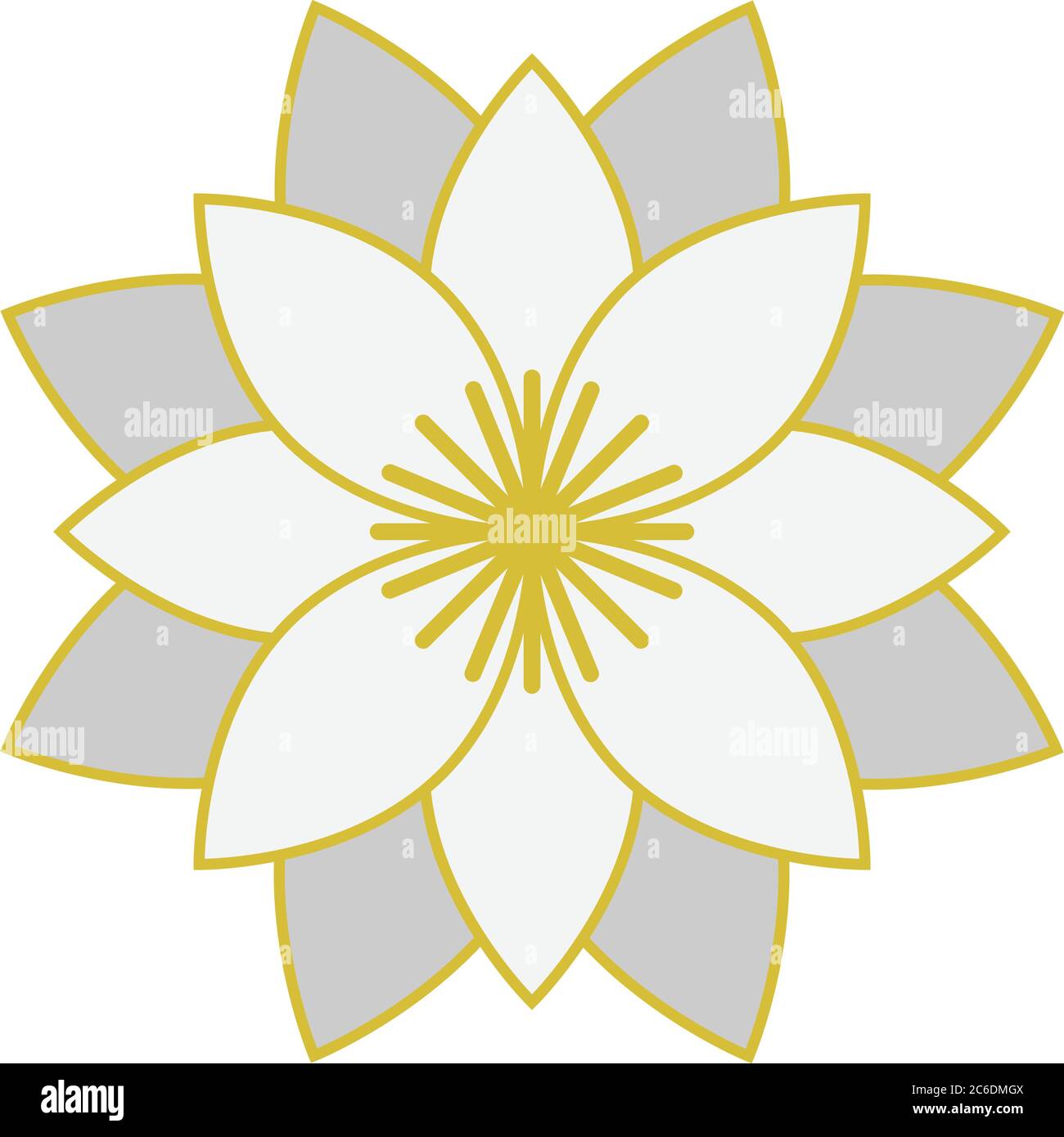 White lotus vector symbol Stock Vector Image & Art - Alamy