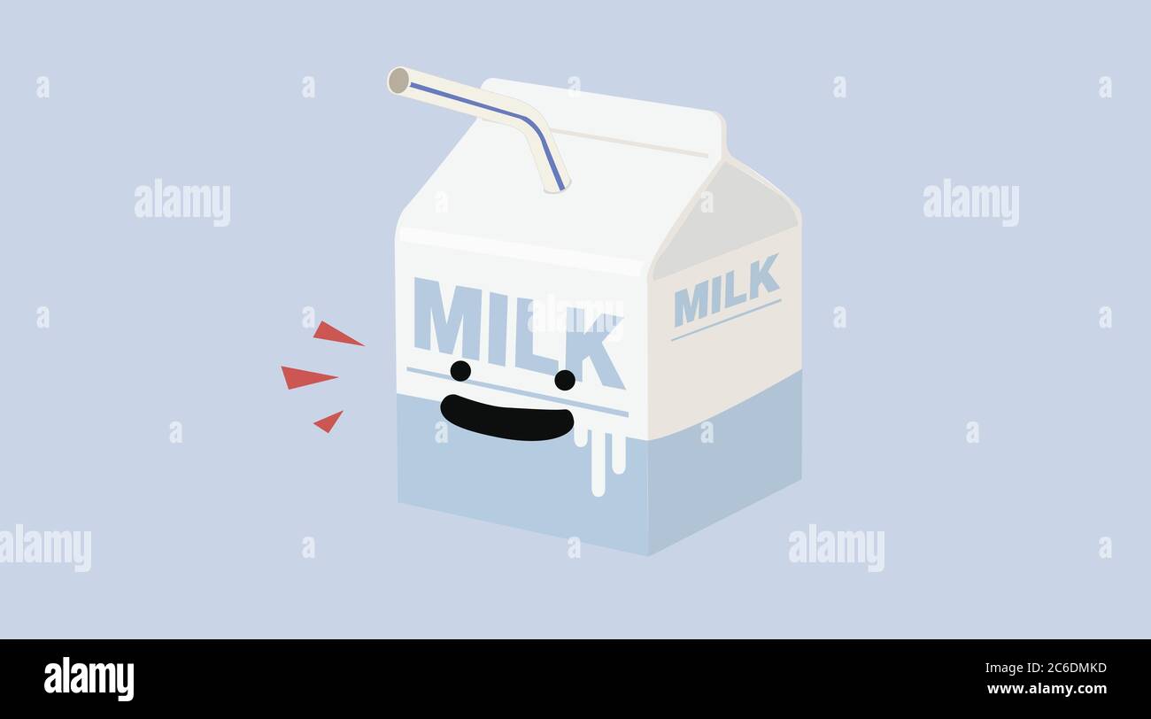 Vector isolated milk box with a smile Stock Vector Image & Art - Alamy