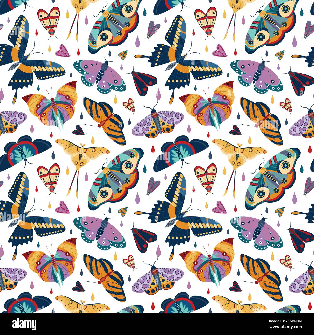 Insect moth seamless Cut Out Stock Images & Pictures - Alamy