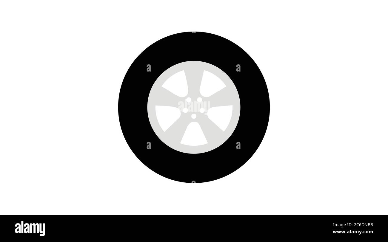 Vector Isolated Illustration of a Flat Wheel Icon Stock Vector Image ...